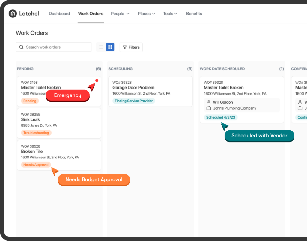 Work Order Tracking | Latchel
